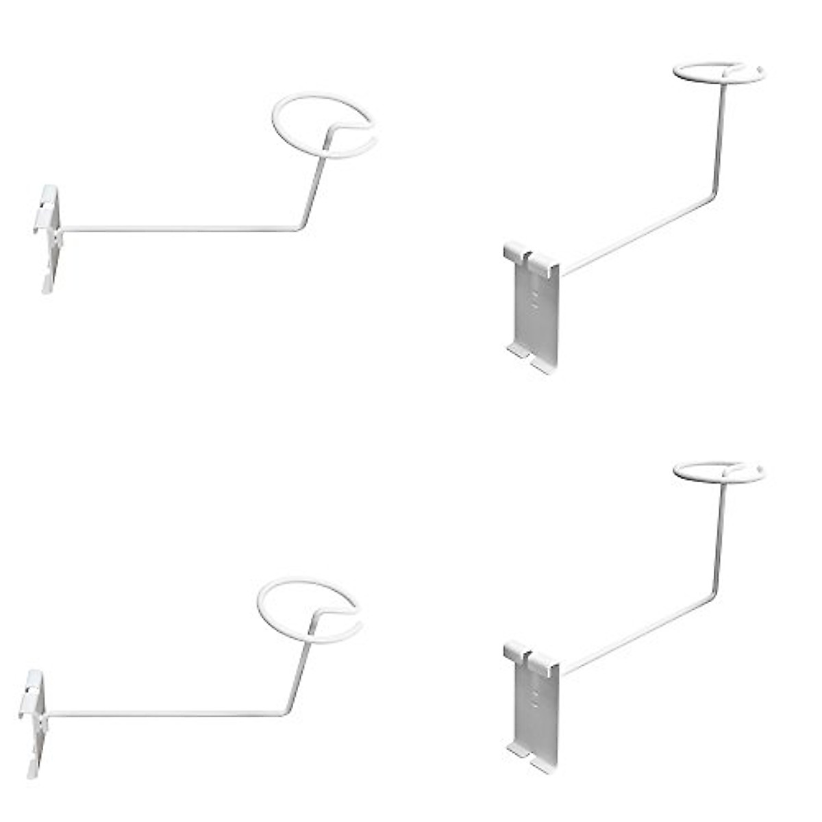 Prolinemax 4 Pc White Hat Racks Wire Grid Wall Cap Slat Panels Gridwall Display Hook Retail Store