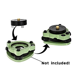 AdirPro Fixed Tribrach Adapter - Laser Adjuster - Optical Plummet Adapter - Level Surveying Adapter Adapter Base Tribrach Tripod for Mounting GPS