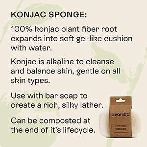 MightyNest Bath & Body Plastic Free Shower Set | HiBar Maintain Shampoo Bar and Conditioner Bar, Travel Size | Lemongrass Bar Soap | Compostable Konjac Body Sponge | Zero Waste and Vegan