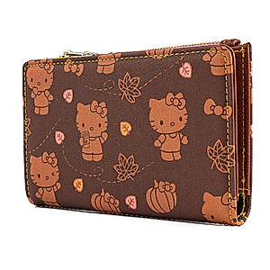 Loungefly Hello Kitty Pumpkin Spice All Over Print Flap Wallet