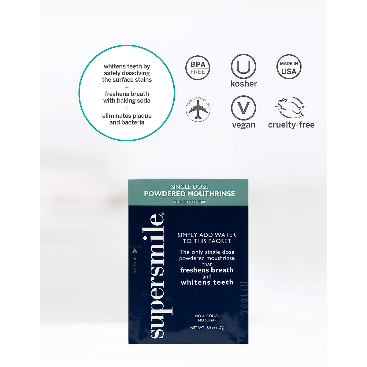 Supersmile Powdered Mouth Rinse, 0.06 oz