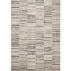 Loloi II Darby Collection DAR-01 Charcoal/Sand 6'-7" x 9'-3" Area Rug