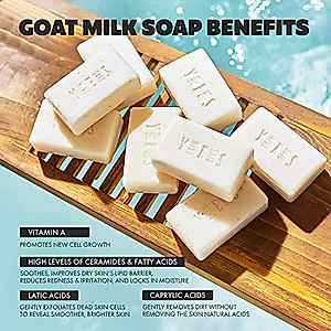 Skin Said Yes Goats Milk Bars Soap Set - 8 Piece Soap for Eczema Psoriasis Soap, Goats Soaps Nature Goats Milk Soaps Bars, Organic Goat's Milk Soaps, Bars Soaps Goats Milk Natural for Kids, Men, Women