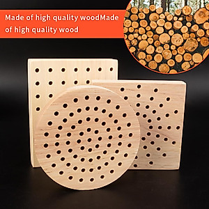 Cake Pop Stand, 3 Pack Wooden Cakepops Stand Display Holder 190 Holes for Dessert Table, Lollipop Holder Stand for Party, Birthday, Weddings, Anniversaries, Baby Showers, Fit 4mm Lollipop Sticks