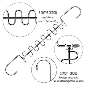 GEFTOL Metal Space Saving Hangers 12 Slots New Version Hanger Magic Cascading Hanger Closet Wardrobe Clothes Organizer(4 Pack)