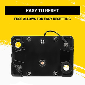 Spartan Power Ignition Protected Marine Circuit Breaker - Waterproof Circuit Breaker, Battery Disconnect Switch, Resettable Fuse, DC Circuit Breaker - 12V - 48V DC, 70 Amps