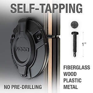 NOCO GCP2 15A AC Port Plug, 125V Power Inlet Socket, and Waterproof Electrical Outlet Receptacle Box with Dual 18-Inch Integrated Outdoor Extension Cords