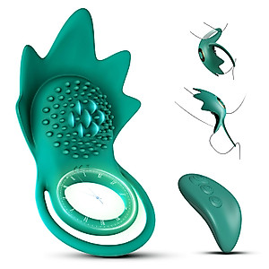 Vibrating Cock Ring, Penis Ring Sex Toy Vibrator with 10 Vibration Modes & USB Rechargeable, Silicone Adult Sex Toy for Men, G spot Clitoral Vibrator for Woman Couple, Adult Sex Toys & Games