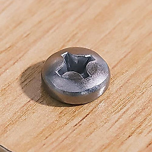 Glvaner #6-32 x 3/8" (100 pcs) Pan Head Machine Screws, 18/8 Stainless Steel 304, Phillips Drive Cross Round Head Machine Screws, Fully Threaded, Machine Coarse Thread