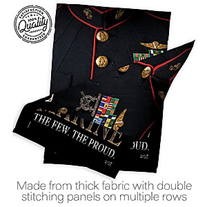 Dress Blue Marine Garden Flag - Set Mailbox Hanger Armed Forces Corps USMC Semper Fi United State American Military Veteran Retire Official - House Banner Small Yard Gift Double-Sided 13 X 18.5