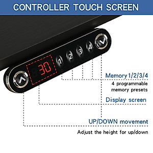 bilbil 59 Inches L-Shaped Electric Height Adjustable Standing Desk, Stand Up Home Office Desk with 4 Memory Preset Options, Double-Beam Construction, Anti-Collision Technology