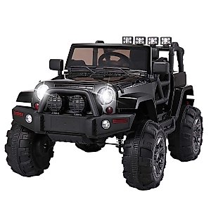 Tobbi Kids Ride on Truck Style 12V Battery Powered Electric Car W/Remote Control Black