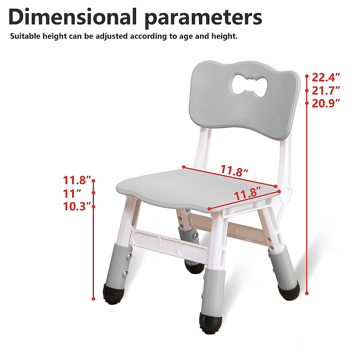 LUUYOUU Kids' Desk Chairs Adjustable Height is Suitable for Children's Chairs Used in Families, Schools and Day-Care Between 2-10 Years Old The Max Bearing Capacity is 220LB(5PCS-Beige)