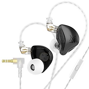 KZ ZEX in Ear Earphones, Electrostatic Wired HiFi Earbuds, KZ Low Voltage Electrostatic Dual Magnetic Dynamic Unit Noise Cancelling Headphones(Black Mic)