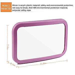 TYSKL Baby Mirror for Car - Safety Car Seat Mirror for Rear Facing Infant with Wide Crystal Clear View - Adjustable Acrylic 360°for Backseat - Safe, Secure and Shatterproof (Purple)