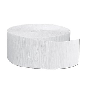 FR Festive Crepe Streamer (white) Party Accessory (1 count) (1/Pkg)