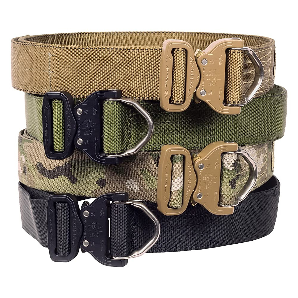 Elite Survival Systems Cobra Rigger's Belt with D Ring Buckle (Black, Large)