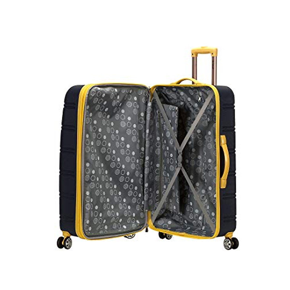 Rockland Unisex Adults Melbourne Hardside Expandable Spinner Wheel Luggage, Navy, 2-Piece Set (20/28)