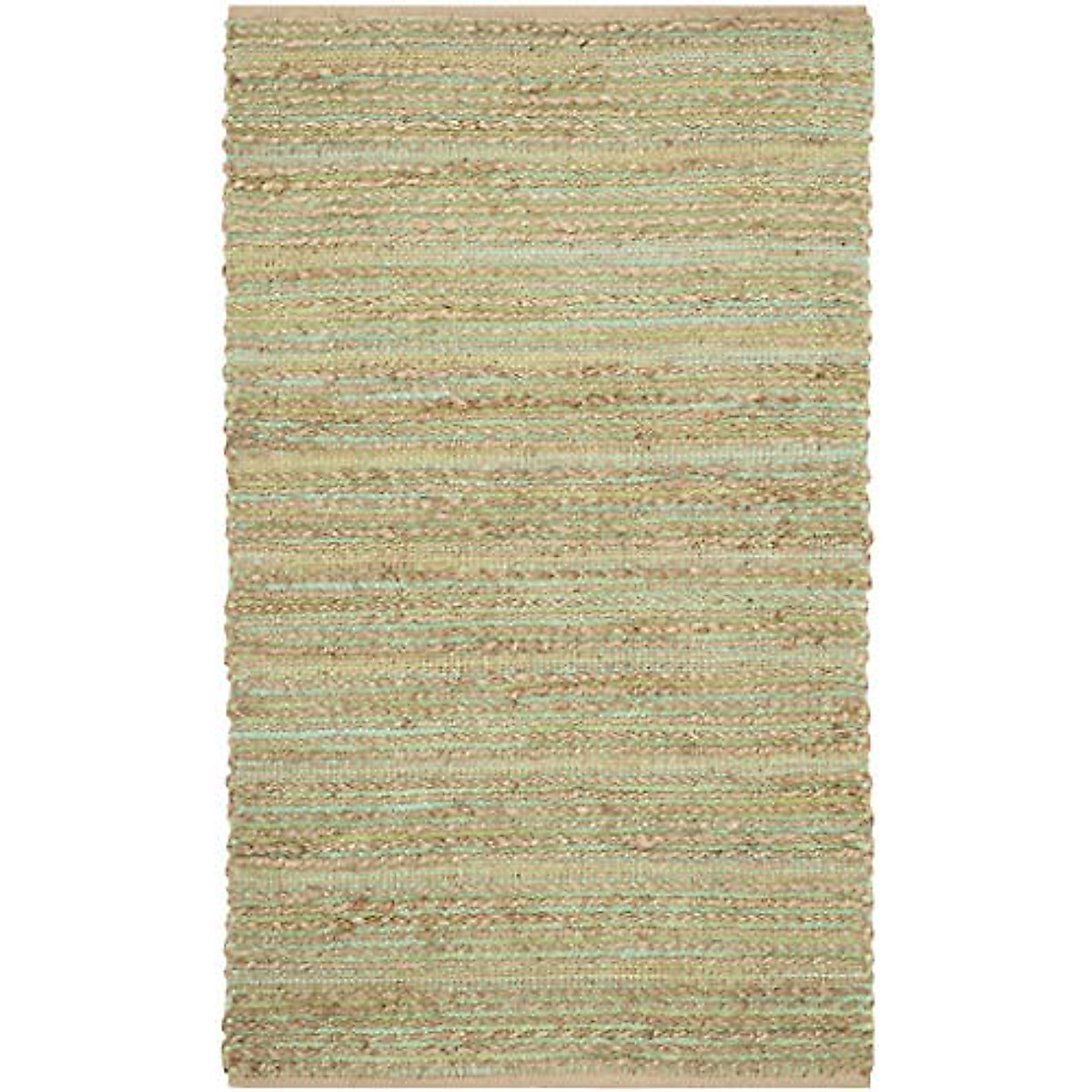 SAFAVIEH Cape Cod Collection Accent Rug - 3' x 5', Green, Handmade Flat Weave Jute, Ideal for High Traffic Areas in Entryway, Living Room, Bedroom (CAP851C)