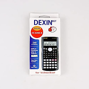 DEXIN 2 Line Scientific Calculator [Student & Financial] for use with Fractions/Statistics/Chemistry/Math/General Calculator [Solar & Battery Powered] Lightweight Durable Long Lasting Design