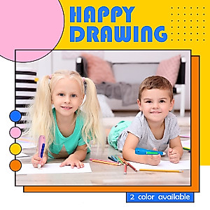 LANBABA Kid Spray Paint Electric Washable Airbrush Marker Set With 20 Colored Markers For School And Home, Color Wonder Mess Free Coloring Air Brush Sprayer Arts And Crafts For Kids Ages 8-12 4-8 (Bl)