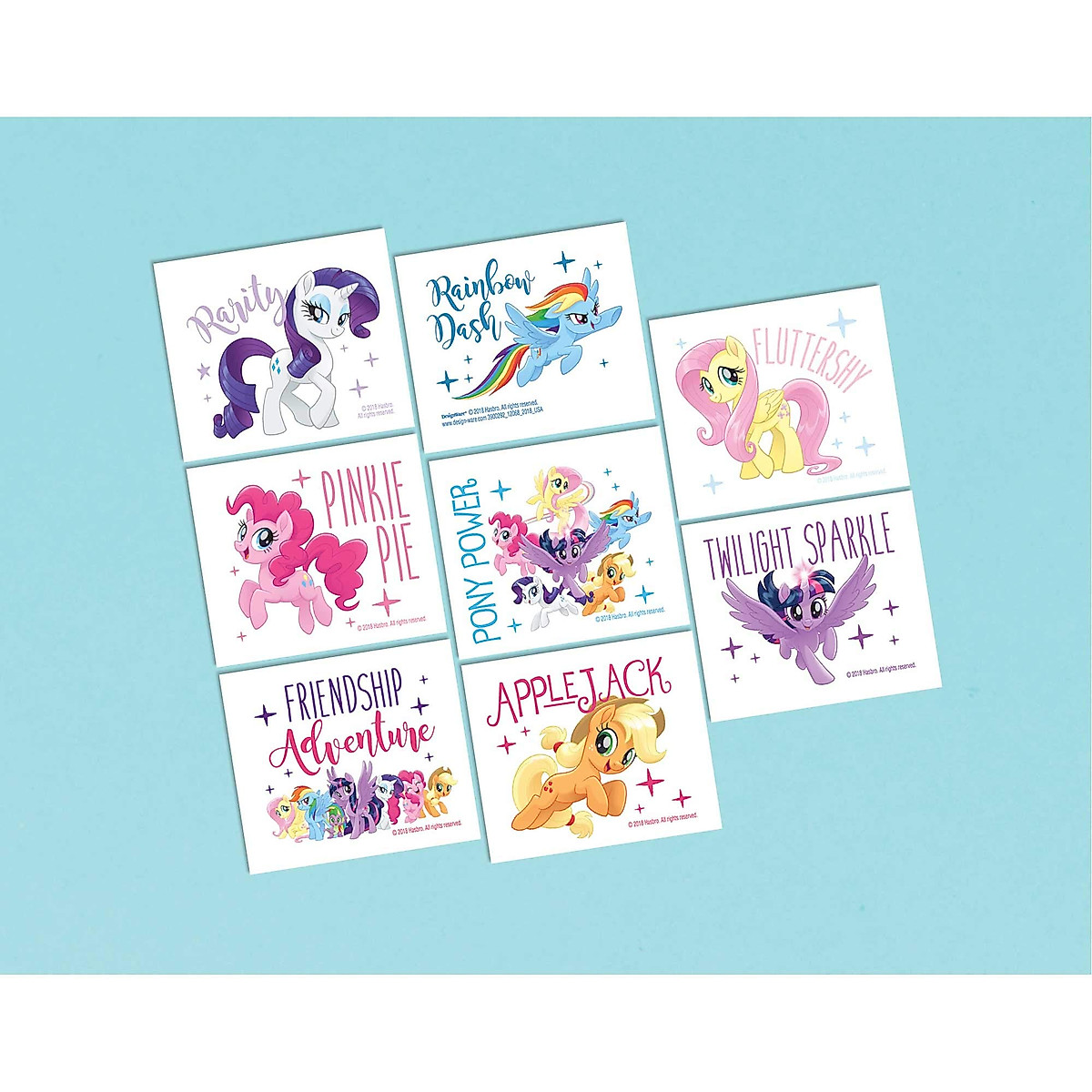 amscan My Little Pony Friendship Adventures Tattoos | 2" x 1 3/4" | 8 Pcs.
