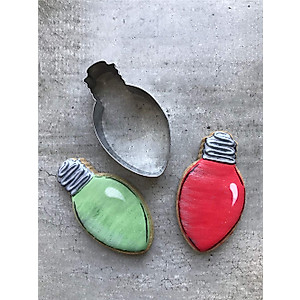 LILIAO Christmas Light Bulb Cookie Cutter - 2 x 3.4 inches - Stainless Steel