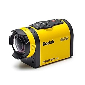 Kodak PIXPRO SP1 Action Cam with Explorer Pack 14 MP Water/Shock/Freeze/Dust Proof, Full HD 1080p Video, Digital Camera and 1.5" LCD Screen (Yellow)
