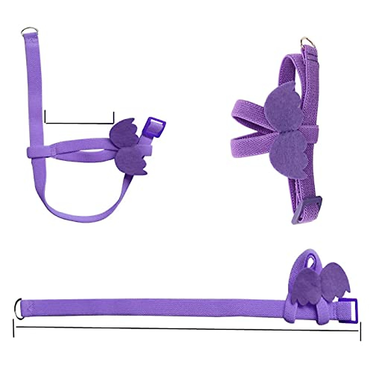 Bird Harness Leash Purple Bird Harness and Leash Pet Outdoor Flying Rope Bird Flying Harness Traction Rope for Parrots Pigeons Birds Purple