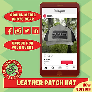 I'm A Hand Tool Lapper. I Got This. I Think. - Leather Black Patch Engraved Trucker Hat, Black-White, One Size