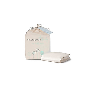 Naturepedic Organic Crib Mattress Sheet - Crib Fitted Sheet for Standard Crib Mattress - Soft and Breathable Cotton Crib Sheet - Ivory - 52"x28"