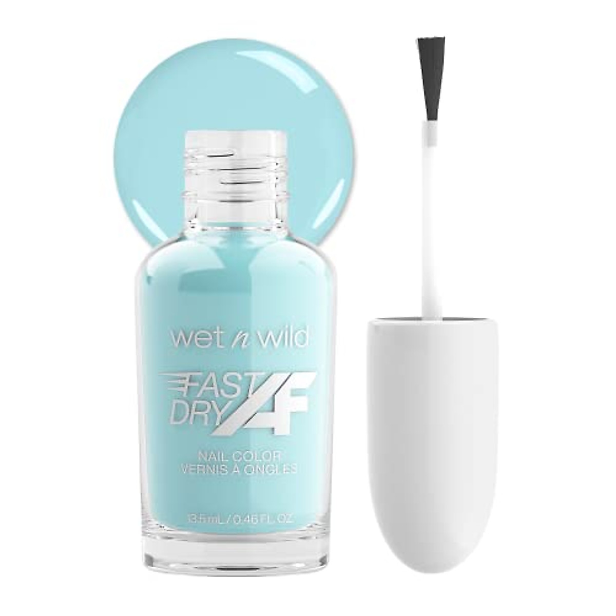 Wet n Wild Fast Dry AF Nail Polish Color, Light Blue Out Of Pistachios| Quick Drying - 40 Seconds | Long Lasting - 5 Days, Shine