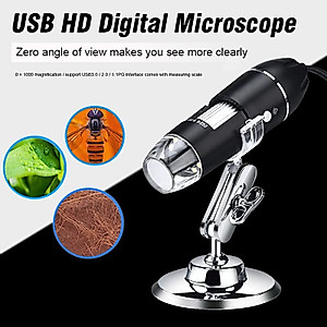 Handheld Digital Microscope Accessories 3 in 1 1600X 8 LED Handheld Digital Microscope Camera, with Stand Microscope Accessories