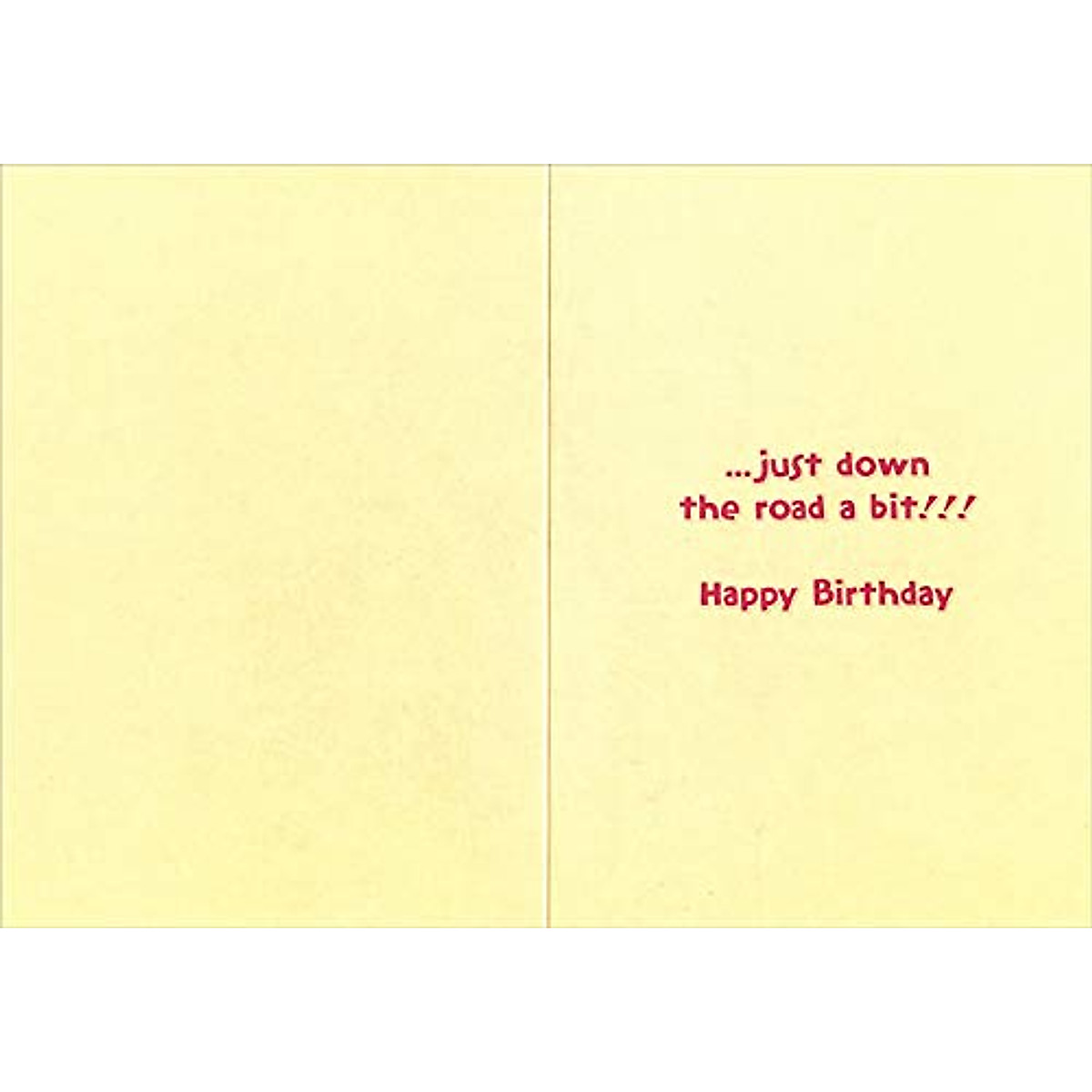 Designer Greetings Beagle in Red Stuffed Toy Car Funny : Humorous Dog Over The Hill Birthday Card for Him : Man : Men