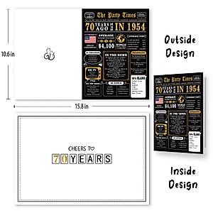 GlightG Happy 70th Birthday Gift for Woman Man, Funny Birthday Card for 70 Year Old Mom Dad Grandpa Grandma, Best 70th Birthday Decorations for Husband Wife, Gifts for Him Her