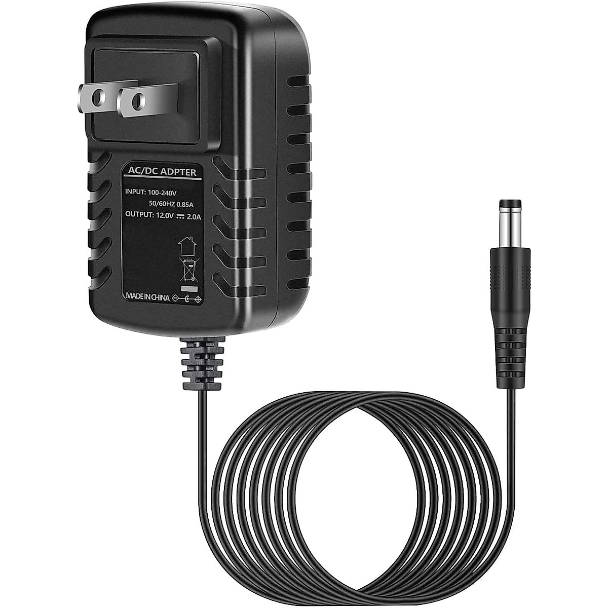 Wall AC Adapter Power Cord Compatible for RESTECK,Vellax,Medcursor,Mirakel,InvoSpa Shiatsu Back Shoulder and Neck Massager Charger Power Supply 12V（Only Fit for 12V Massager ）