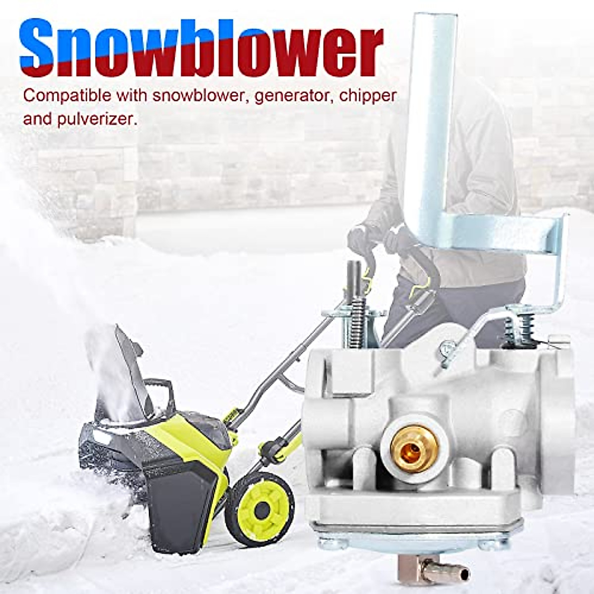 YOFMOO Carburetor Kit Compatible for Tecumseh 640263 640290 631720A 631720B AV520 TV085XA 3HP 2-Cycle Vertical Engine Carb