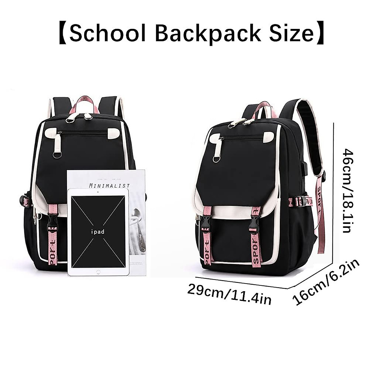 MITOWERMI Backpack for Girls Kids Schoolbags Elementary Middle School Students Bookbag Boys Backpacks Casual Daypacks Travel Bag