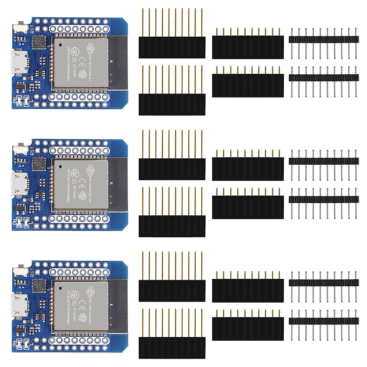 ACEIRMC D1 Mini NodeMCU ESP32 ESP-WROOM-32 WLAN WiFi Bluetooth IoT Development Board 5V Compatible for Arduino (3pcs)