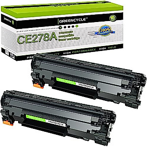 greencycle Replacement for CE278A 78A High Yield Toner Cartridge Compatible for Laserjet Pro P1566 P1600 M1536dnf Printer (Black, 2 Pack)