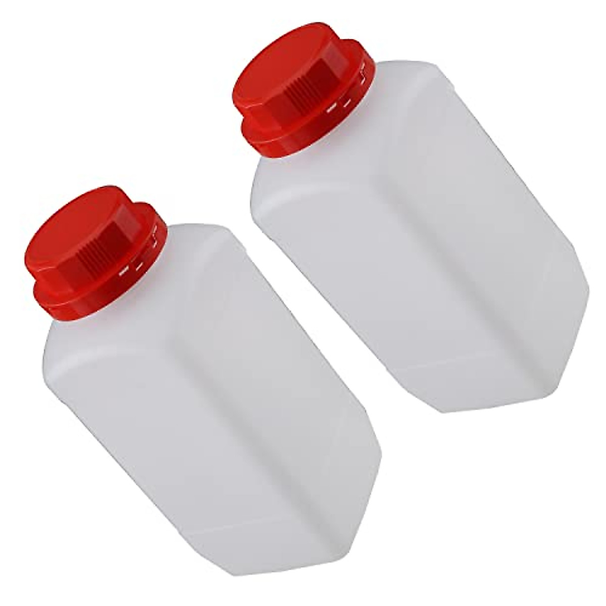 Othmro 1500ml/51oz Plastic Lab Chemical Reagent Bottles,2pcs 50mmx225mm(IDxH) Square Wide Mouth Liquid/Solid Sample Storage Container Sealing Bottles Red with Anti-theft Cap