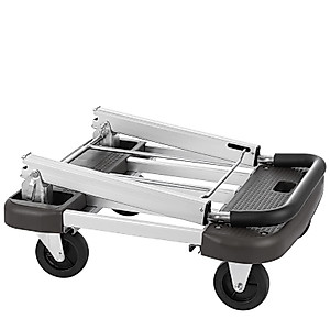 SmarketBuy Foldable Platform Cart 29" x 17" x 35" Aluminum Platform Truck 330lbs Capacity Folding Push Cart Adjustable Heavy Duty Platform Cart Dolly for Car House Office Luggage Moving