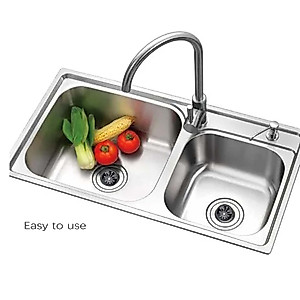 3-1/8 Inch Kitchen Sink Drain Splash Guard with Sink Stopper, Garbage Disposal Splash Guards with Sink Stopper, Multi-Function Kitchen Drain Plugs for GE, Whirlaway, Sinkmaster and Waste King