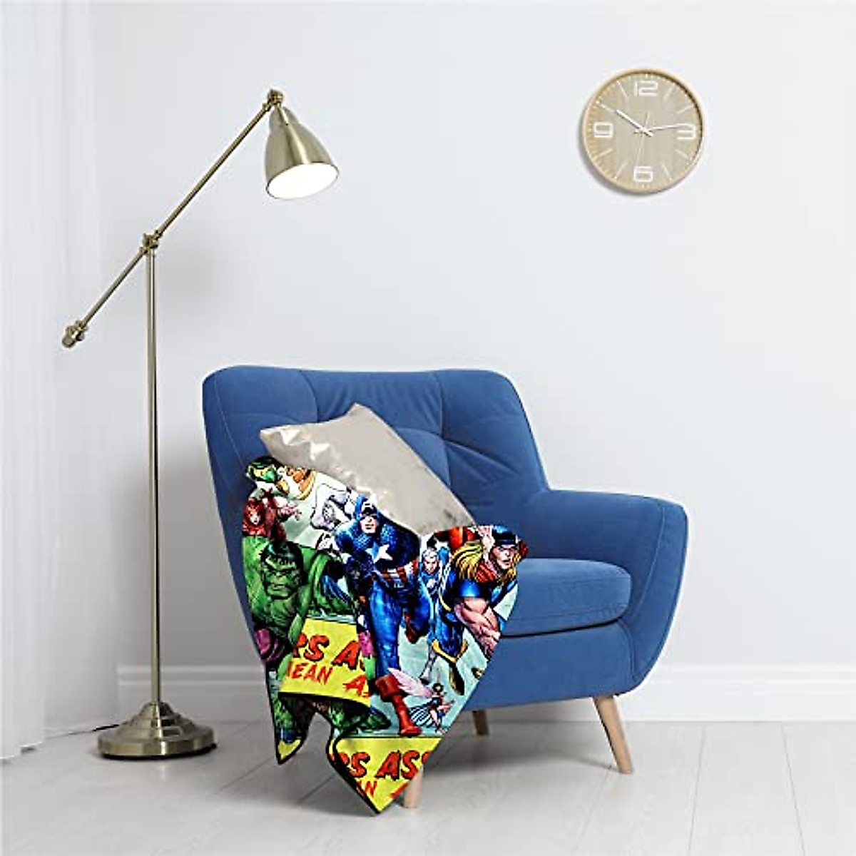 Bazillion Dreams Marvel Avengers Assemble Fleece Softest Comfy Throw Blanket for Adults & Kids| Measures 60 x 45 Inches