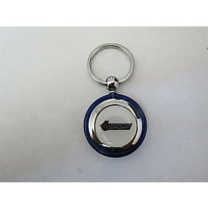 1982-1987 REGAL GRAN NATIONAL GRAN SPORT LOGO ROUND PLASTIC KEYCHAIN - BLUE