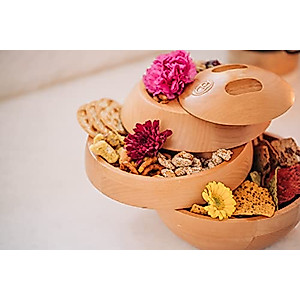 tappas All-Natural Serving Container, Tiered Tray, Charcuterie Sphere, Original