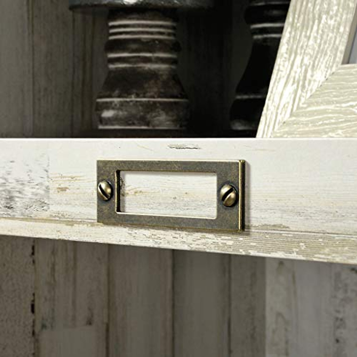 Sauder Barrister Lane Bookcase, L: 35.55" x W: 13.5" x H: 75.04", White Plank