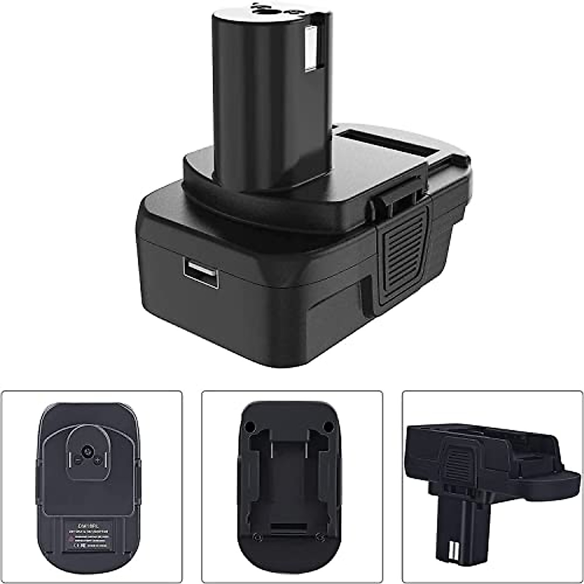GESHUPOR Battery Adapter for Dewalt for Milwaukee 20V/18V Li-Ion Battery Convert to for Ryobi 18V P108 ABP1801 Battery with USB Port