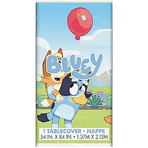 Unique Bluey Rectangular Plastic Table Cover 54" x 84" - Bluey Birthday Party Supplies and Decorations