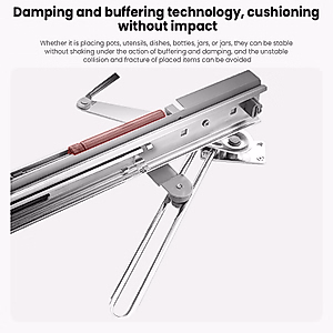 Treliamd Pull Out Blind Corner Cabinet Organizer Right Swing, 2 Tiers Slide Out Kitchen Cabinet Organizer, Opening Chrome Soft Close Blind Corner with Four Shelf for 33.86''Wx19.7''Dx22.84''H